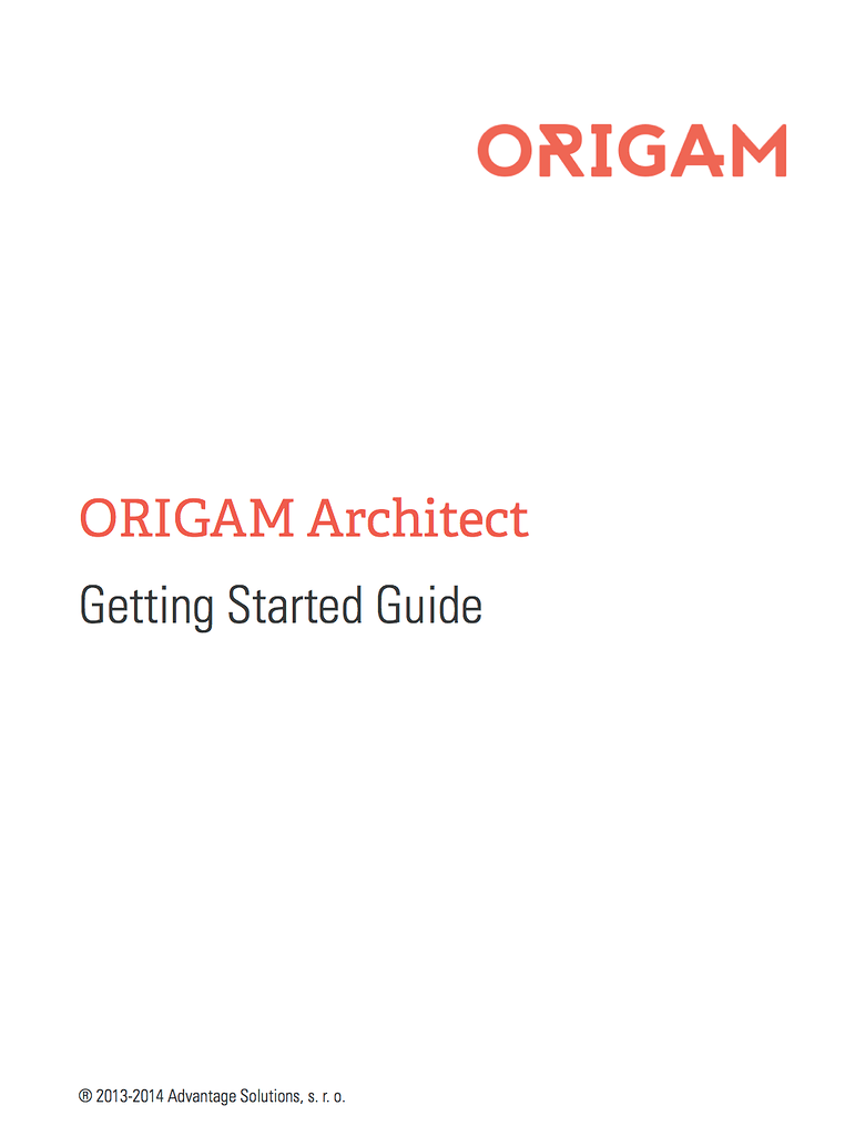 Getting Started Guide - docs - ORIGAM Community